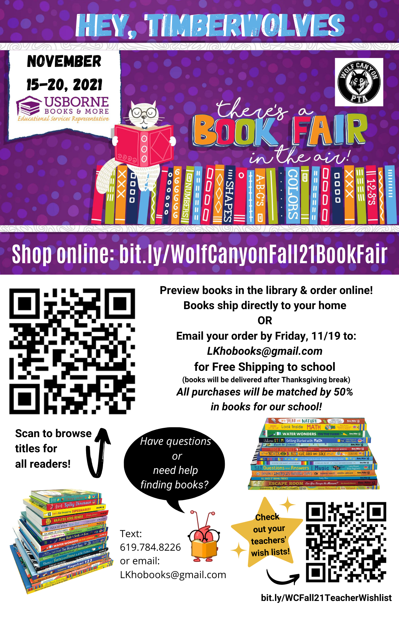 Hip Hip Hooray, It’s Book Fair Day! – Wolf Canyon Elementary School PTA